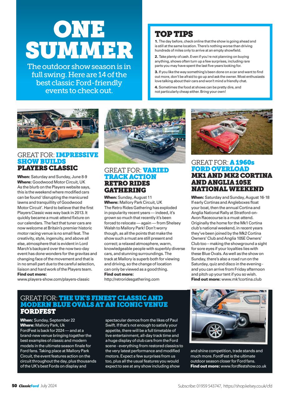 Classic Ford Magazine Subscriptions and Jul-24 Issue