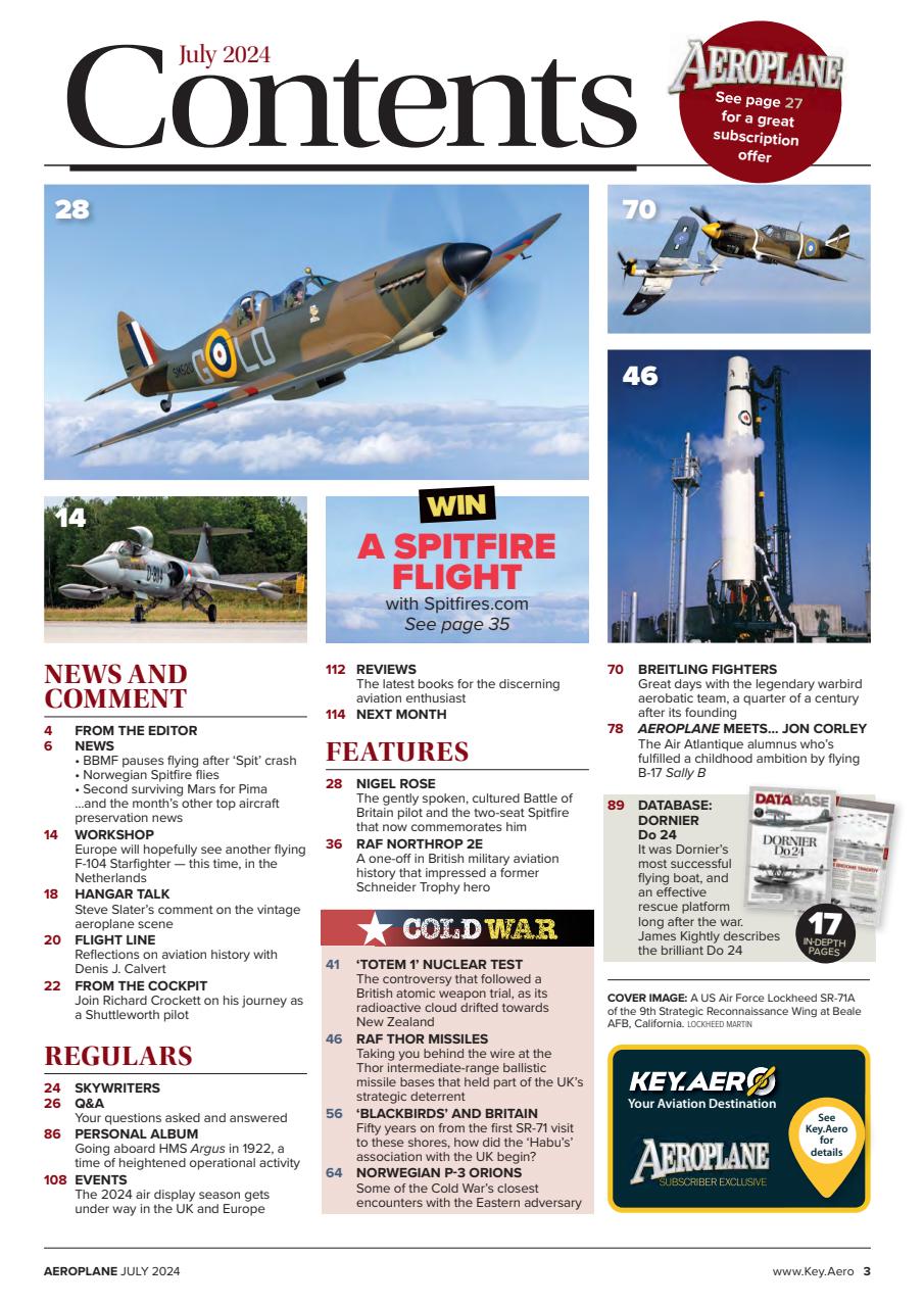 Aeroplane Magazine Subscriptions and July 2024 Issue