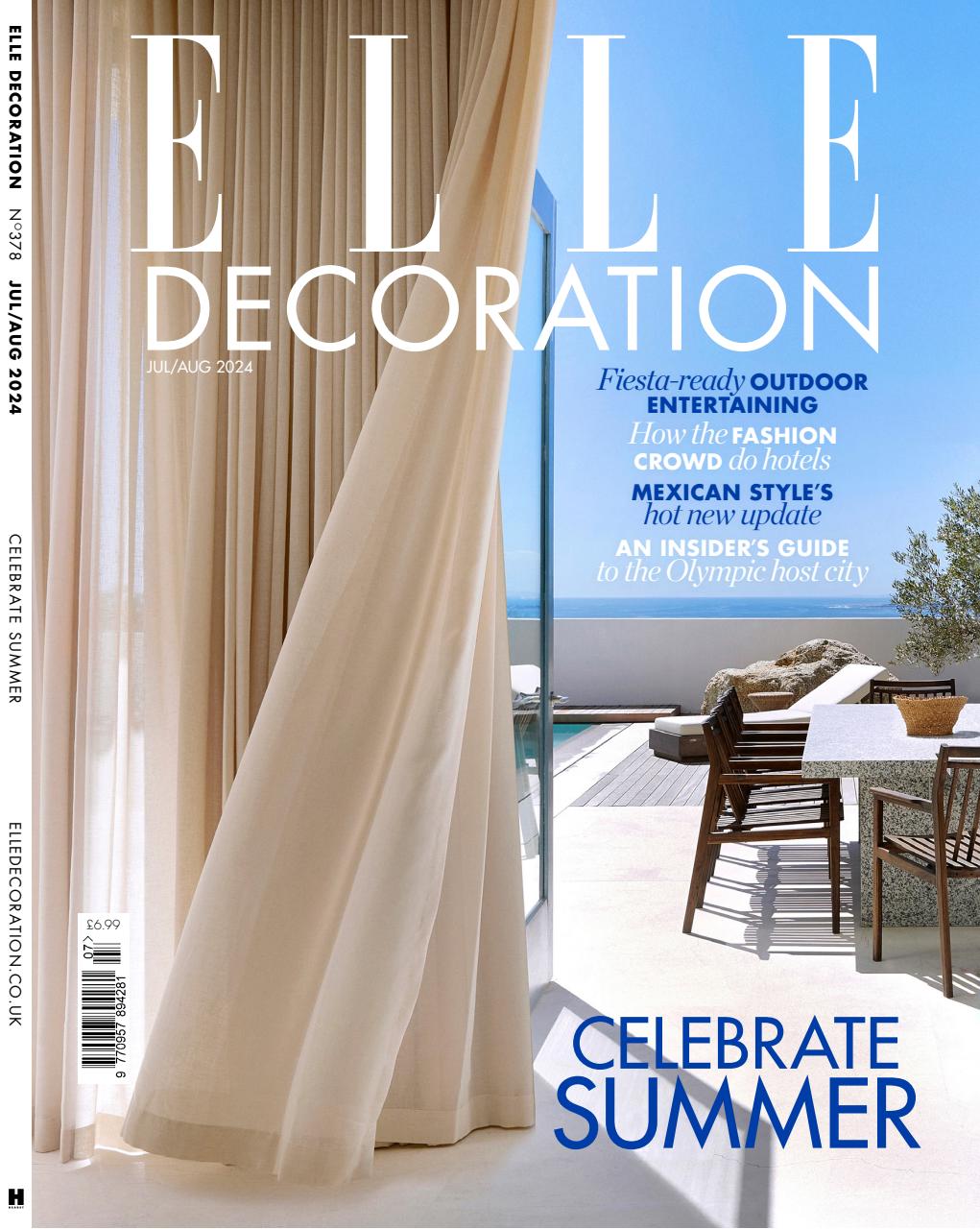 Elle Decoration Magazine Subscriptions and Jul/Aug-24 Issue