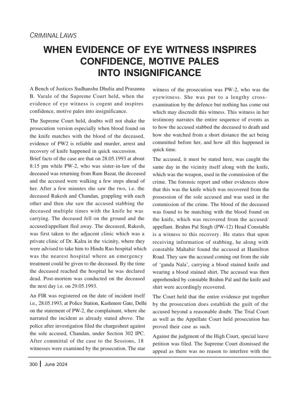 Lawteller – A Legal Awareness Magazine - June 2024 Back Issue