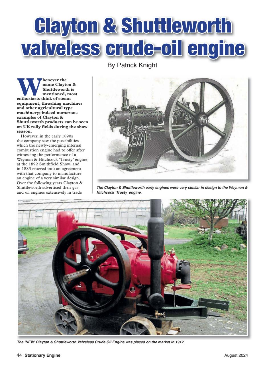 Stationary Engine Magazine - Aug-24 Back Issue