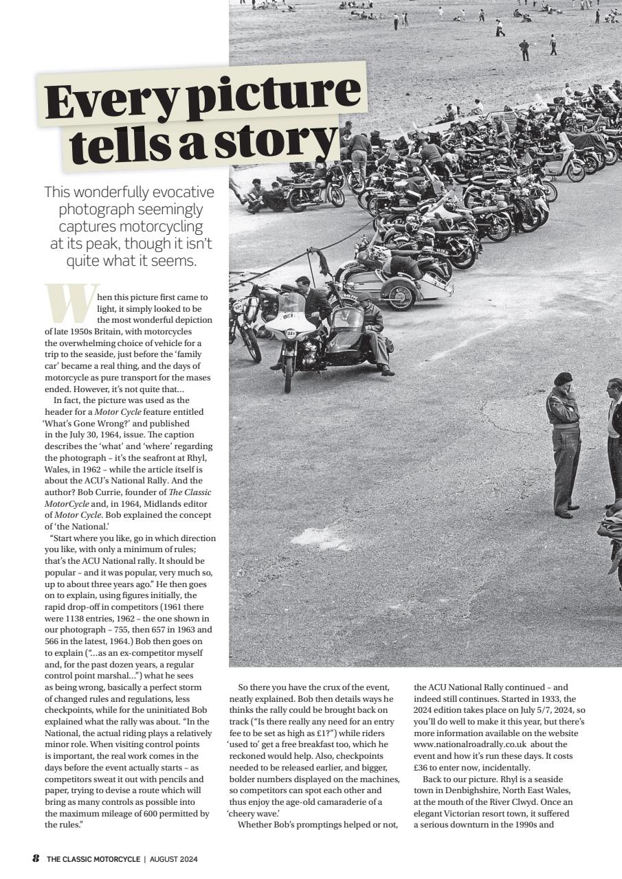 The Classic MotorCycle Magazine - August 2024 Back Issue