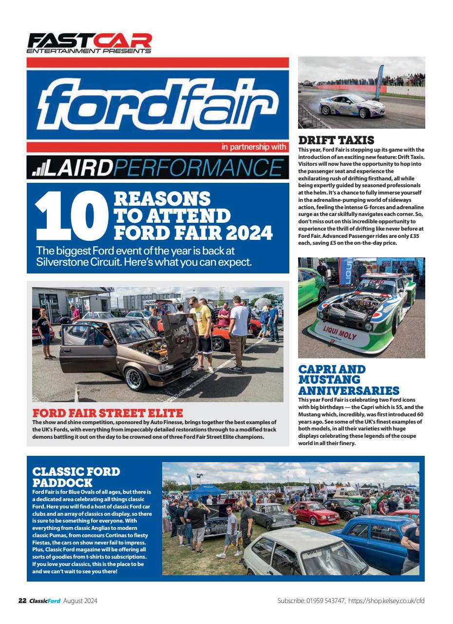 Classic Ford Magazine Subscriptions and Aug-24 Issue