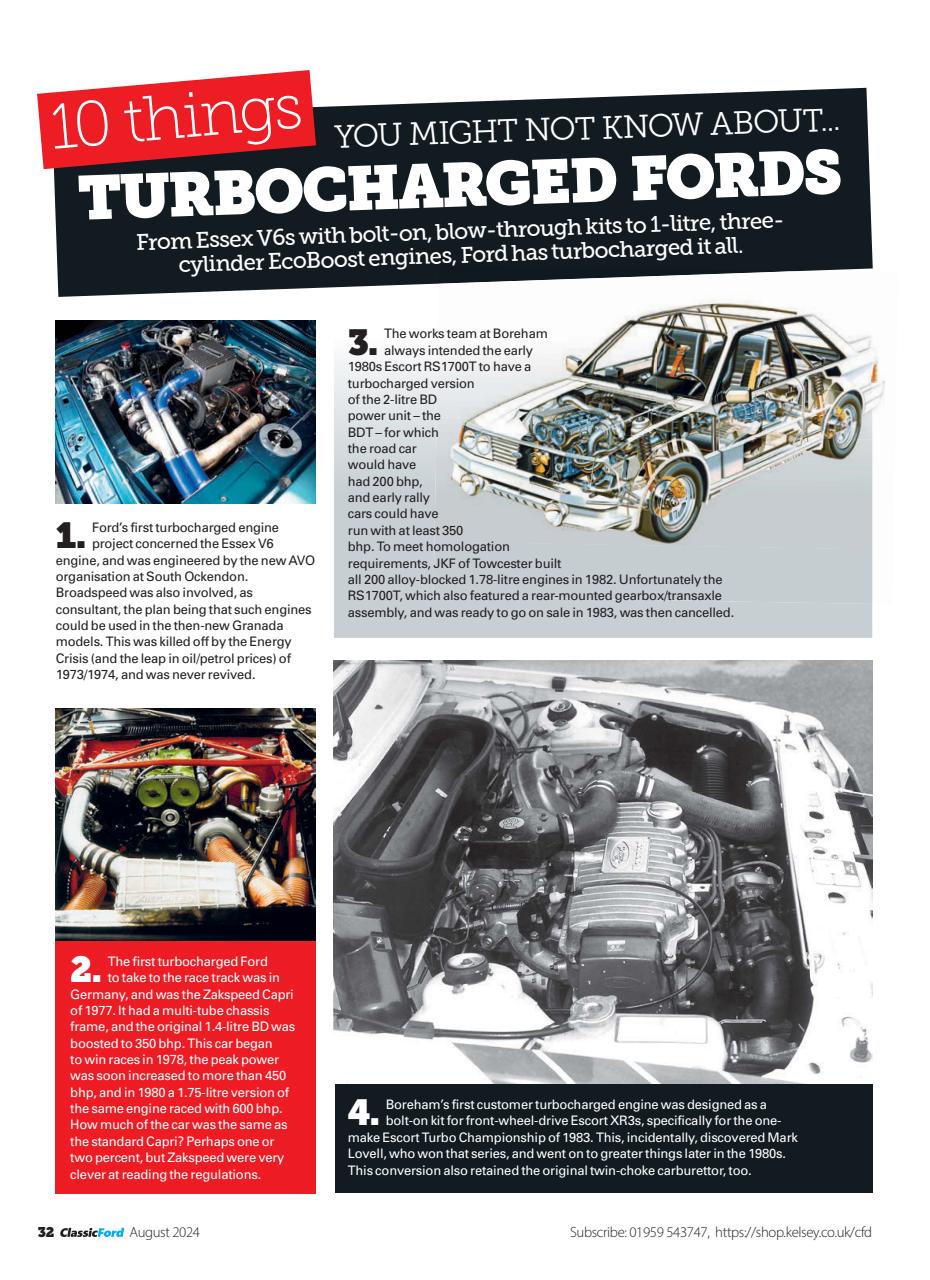Classic Ford Magazine Subscriptions and Aug-24 Issue