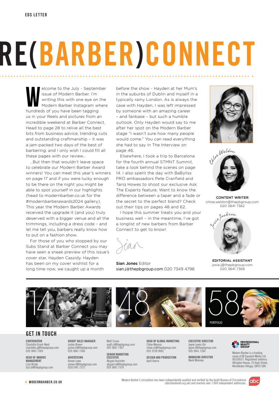Modern Barber Magazine - July/September 2024 Back Issue