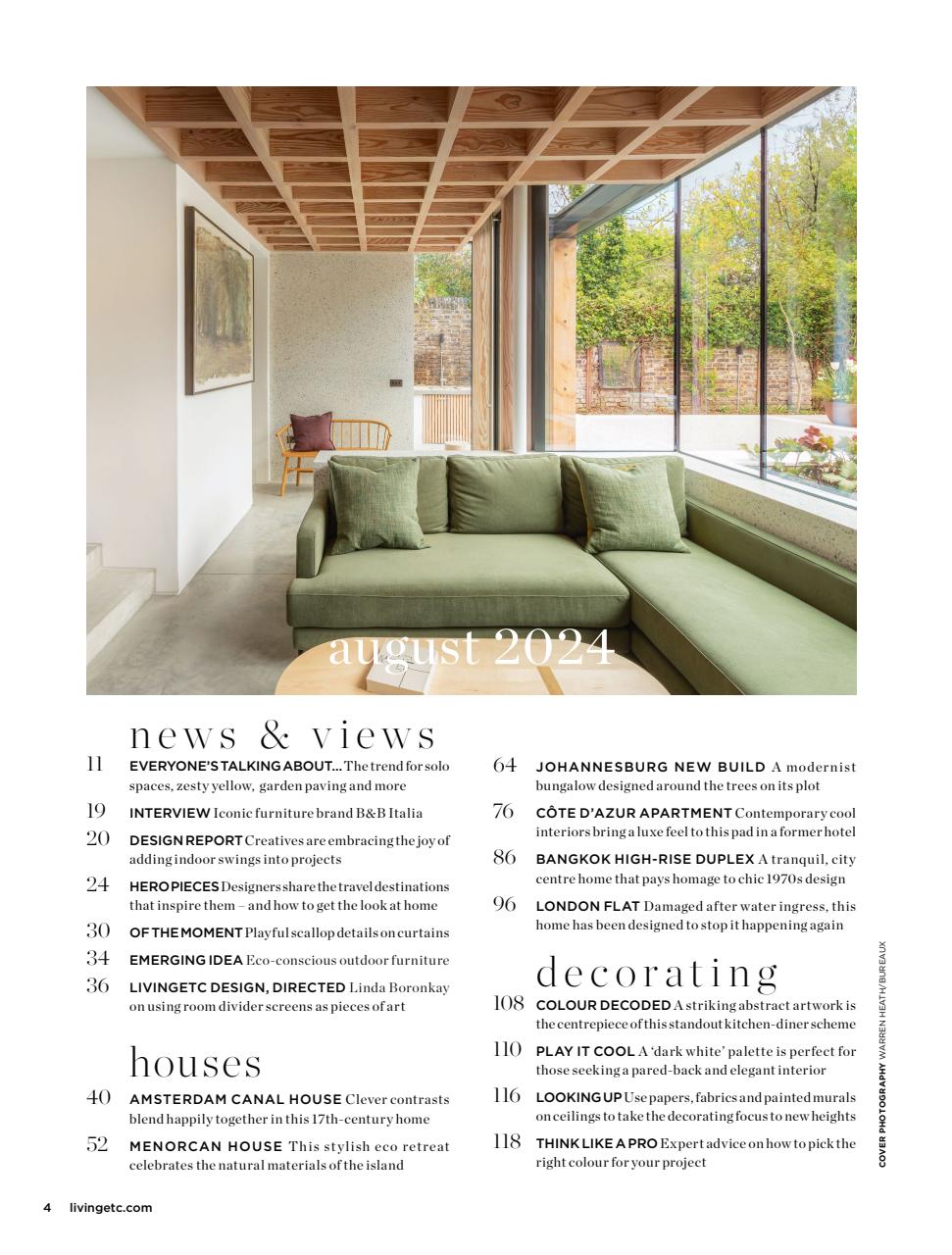 Living Etc Magazine Subscriptions and August 2024 Issue