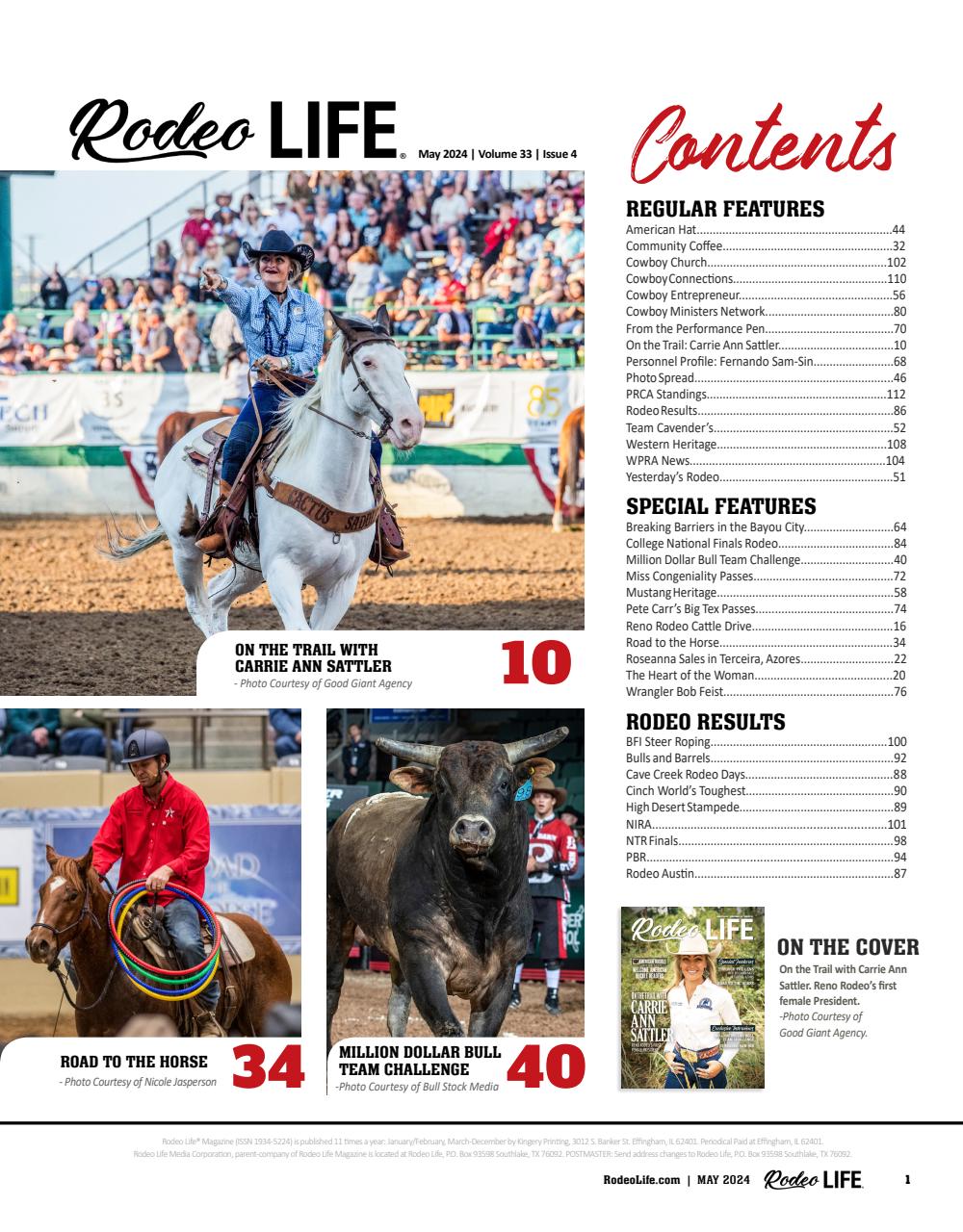 Rodeo Life Magazine - May 2024 Zurück Ausgabe