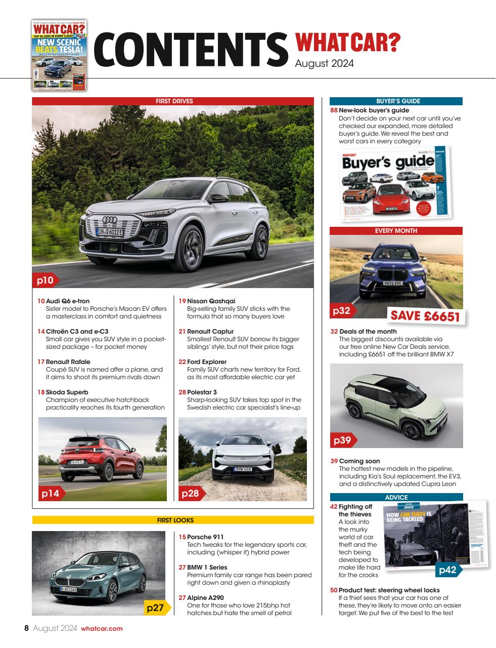 What Car? Magazine Subscriptions and Aug-24 Issue