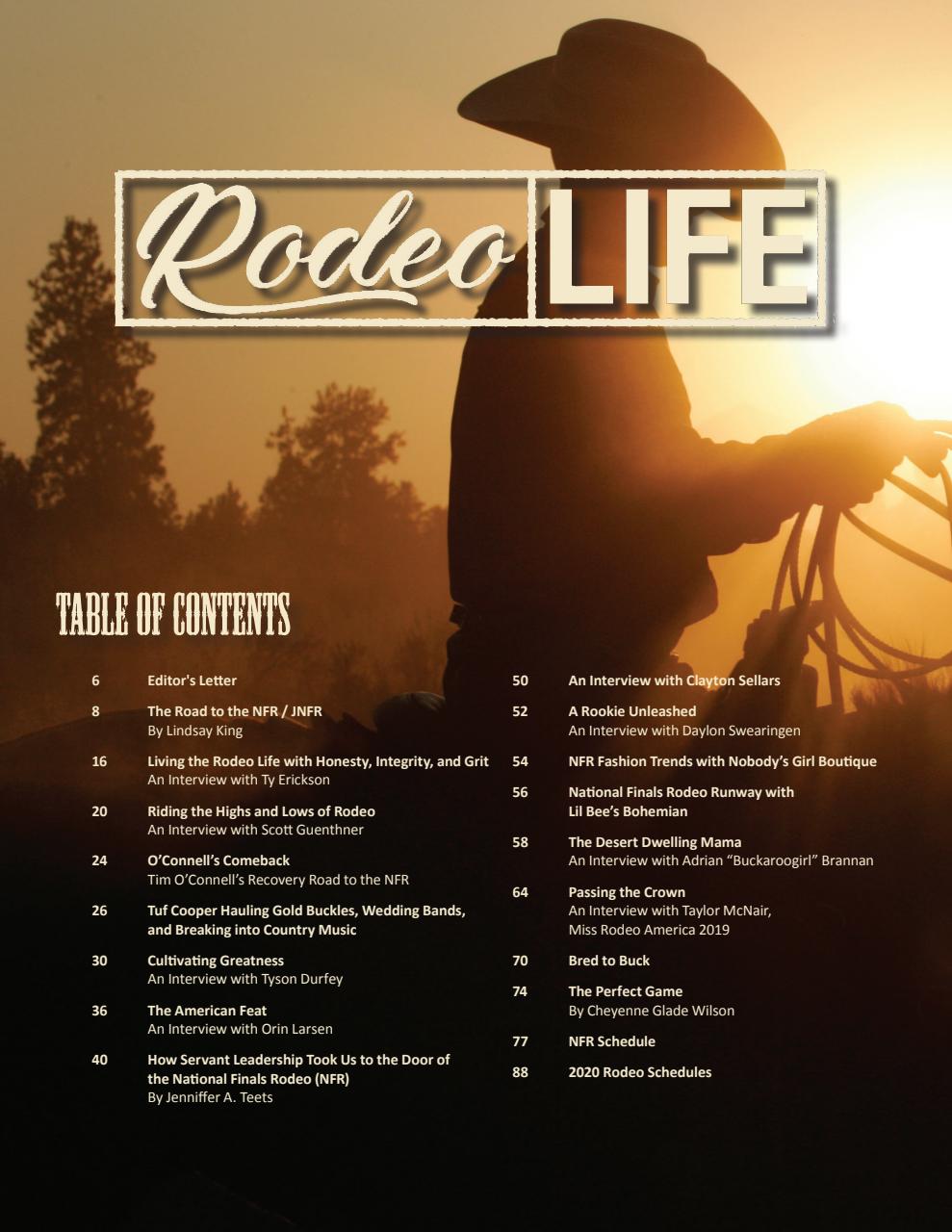 Rodeo Life Magazine - NFR 2019 Back Issue