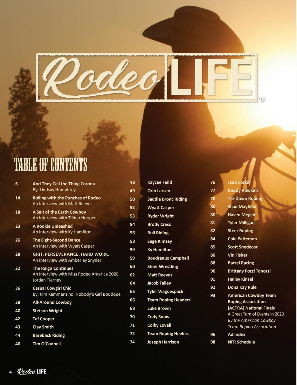 Rodeo Life Magazine - NFR 2020 Edición anterior