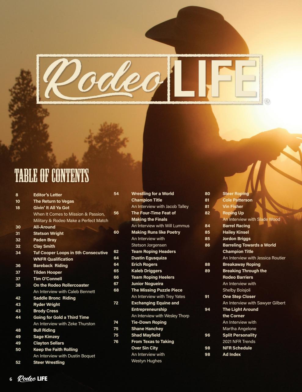 Rodeo Life Magazine - NFR 2021 Back Issue