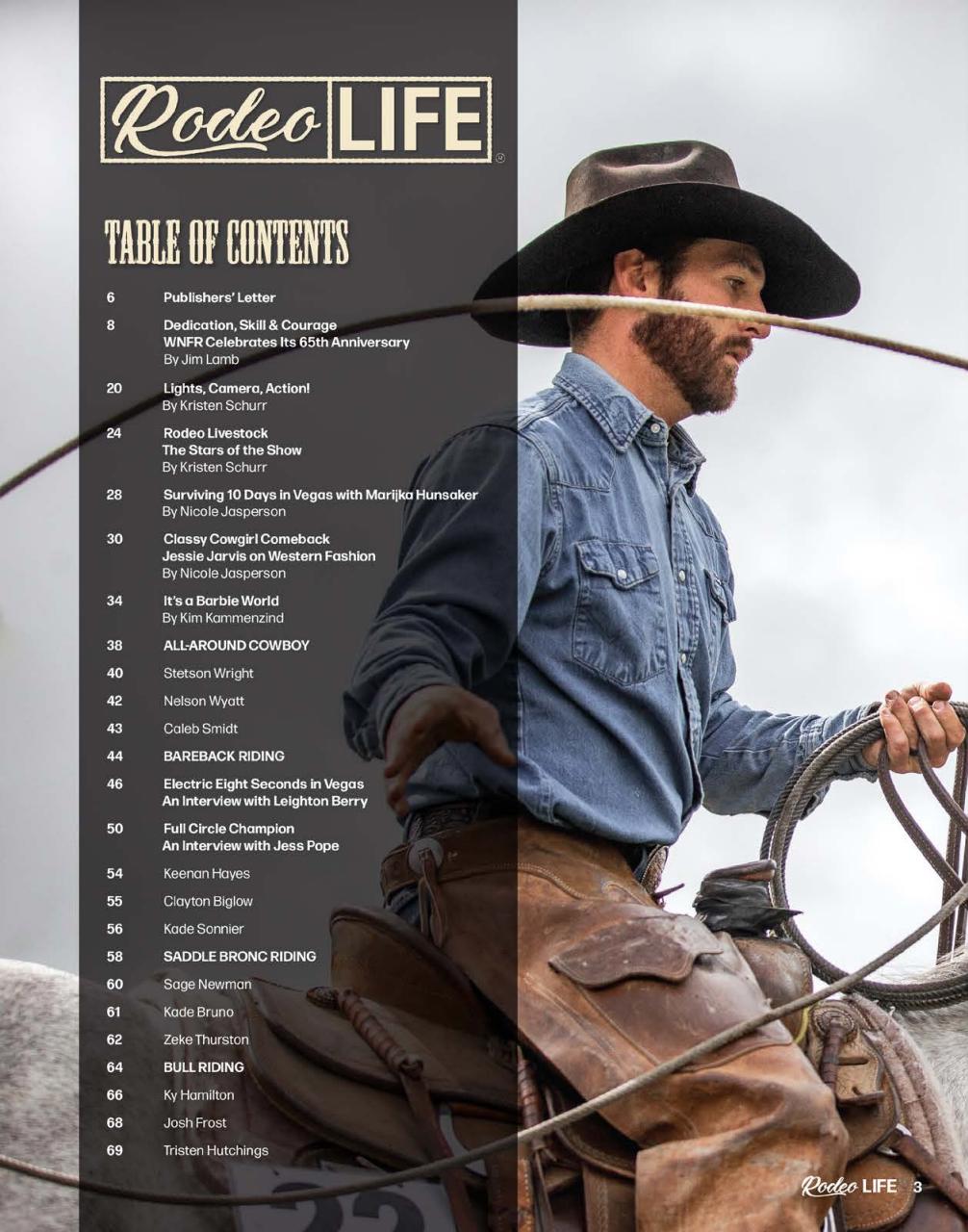 Rodeo Life Magazine - NFR 2023 Retour à l'édition précédente