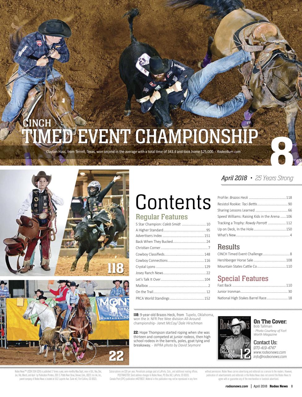 Rodeo Life Magazine - RN April 2018 Back Issue