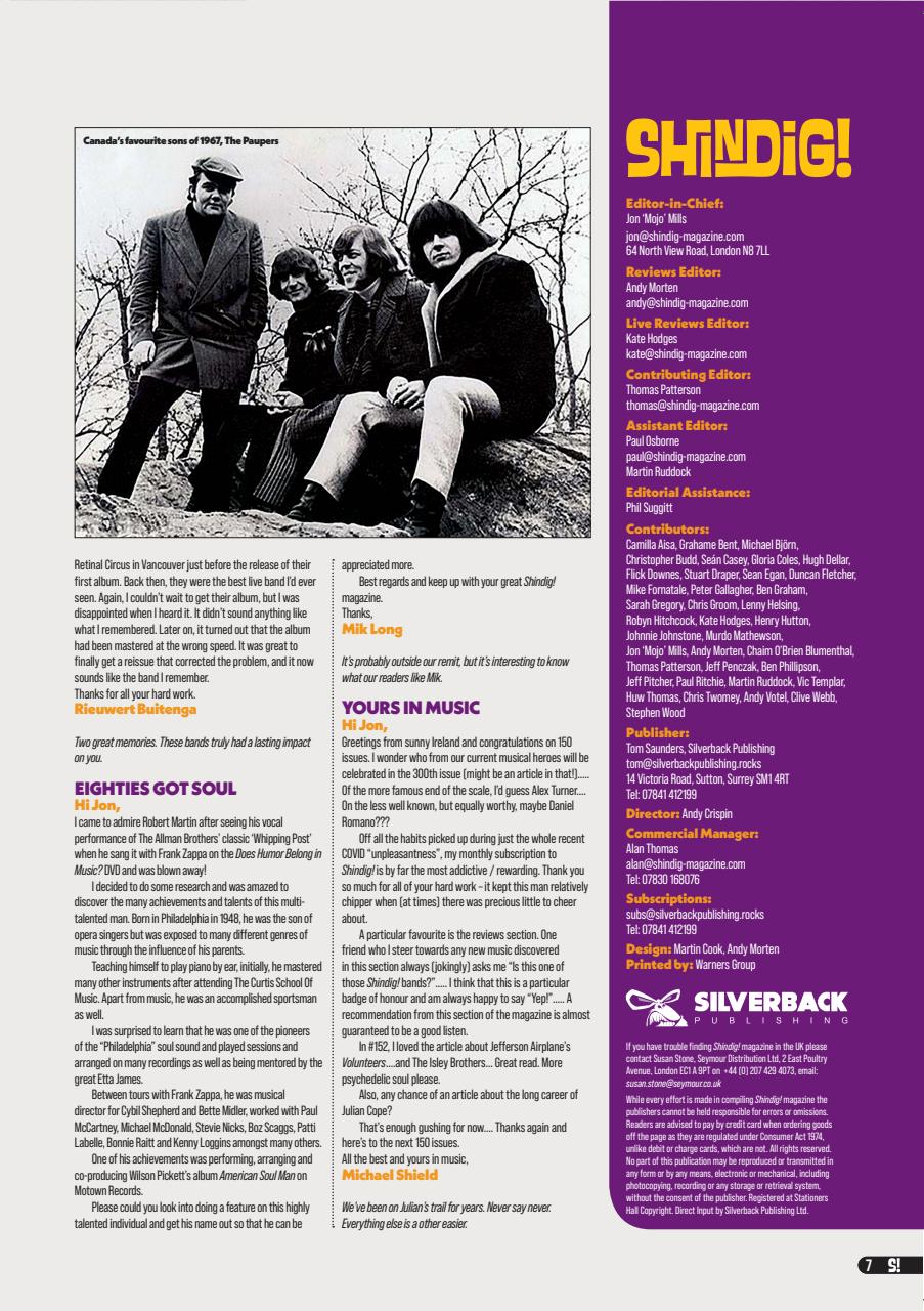 Shindig! Magazine Subscriptions and NO 153 Issue