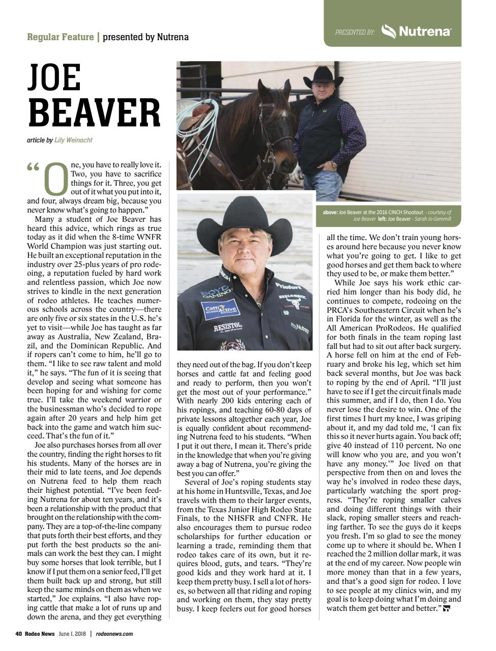 Rodeo Life Magazine - RN June 1st, 2018 Back Issue