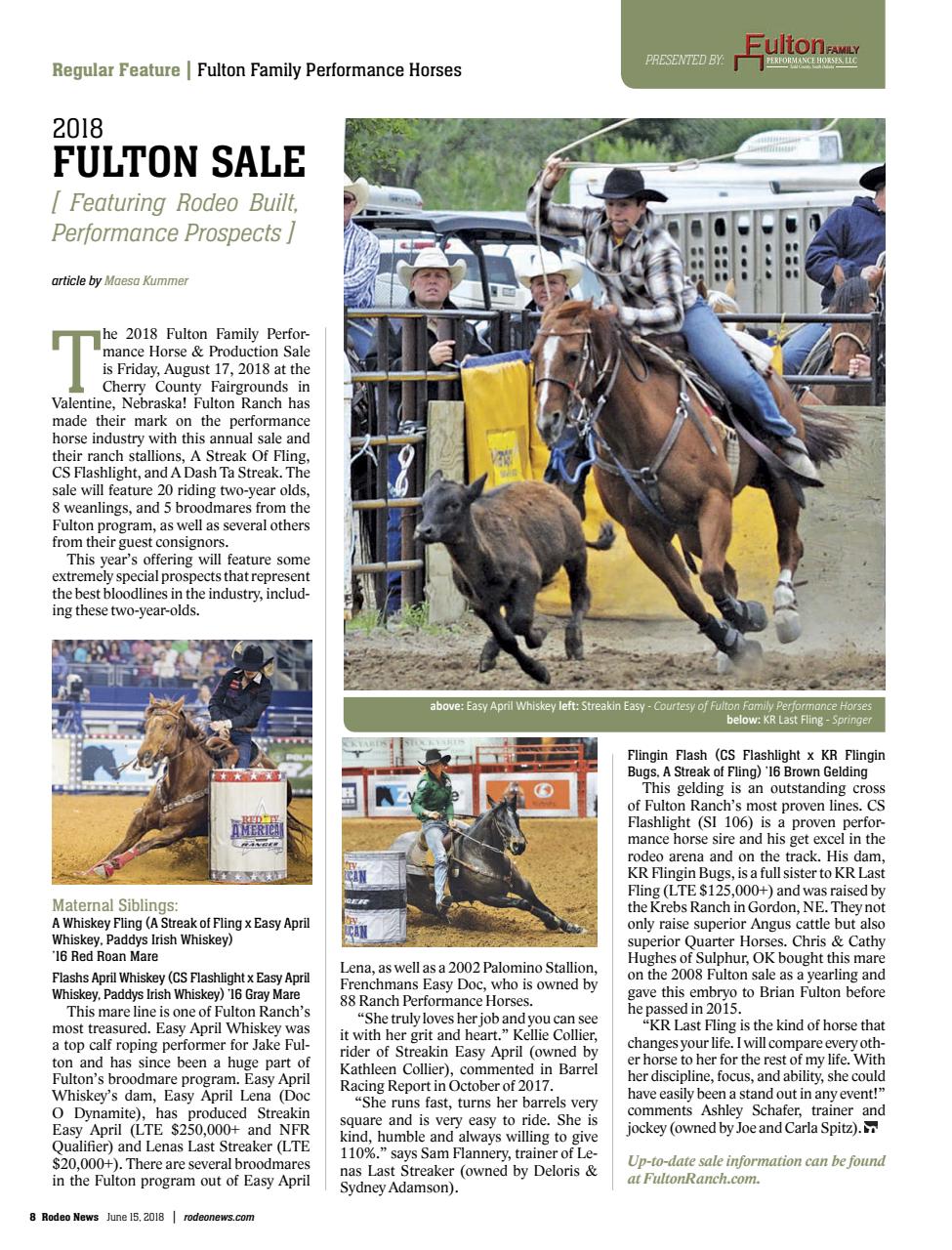 Rodeo Life Magazine - RN June 15th, 2018 Back Issue