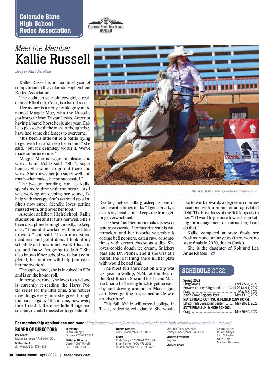 Rodeo Life Magazine - RN April 2022 Back Issue