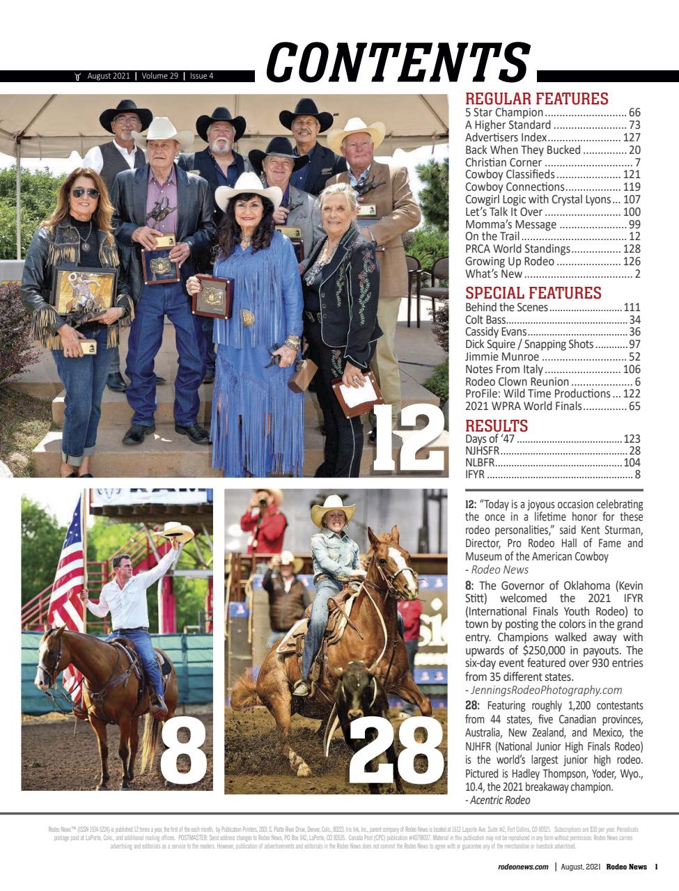 Rodeo Life Magazine - RN August 2021 Back Issue