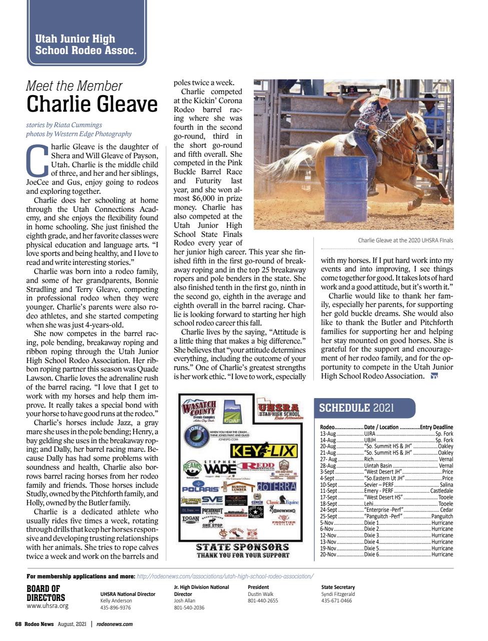 Rodeo Life Magazine - RN August 2021 Back Issue