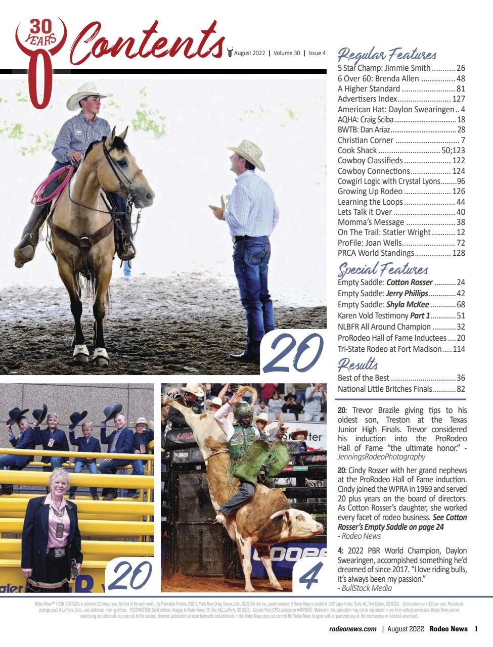 Rodeo Life Magazine - RN August 2022 Back Issue