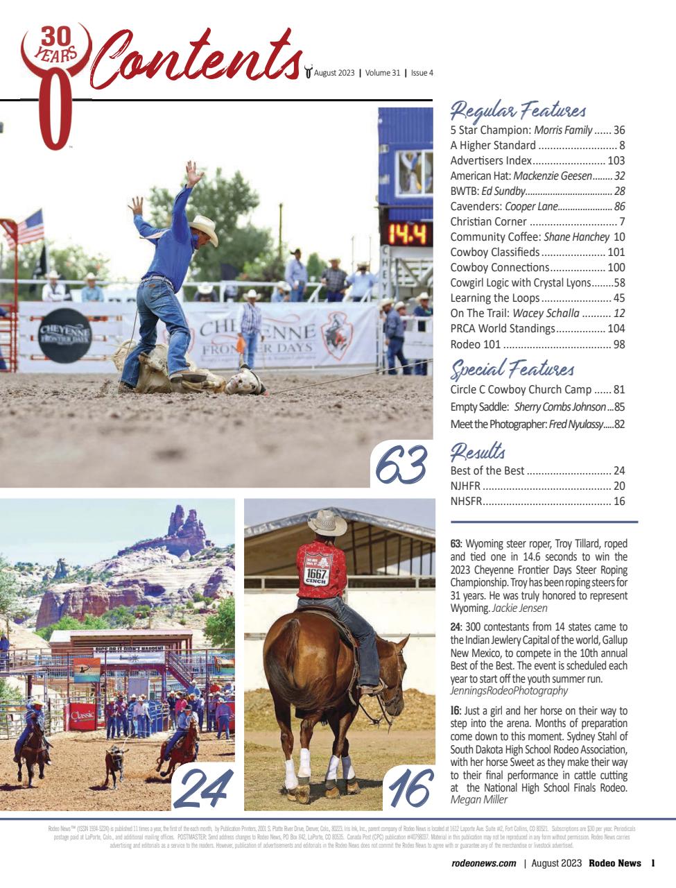 Rodeo Life Magazine - RN August 2023 Back Issue
