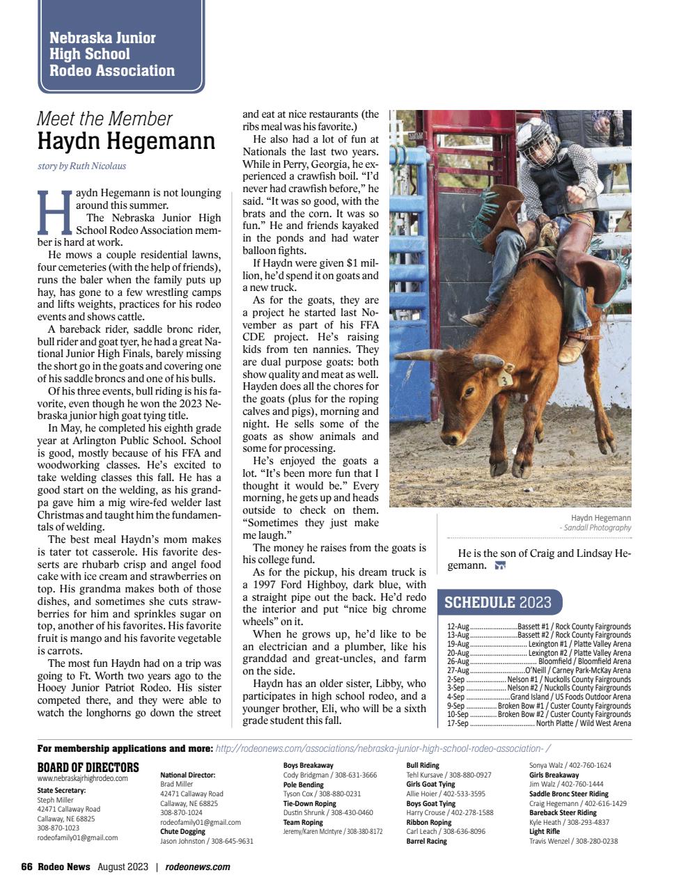 Rodeo Life Magazine - RN August 2023 Back Issue