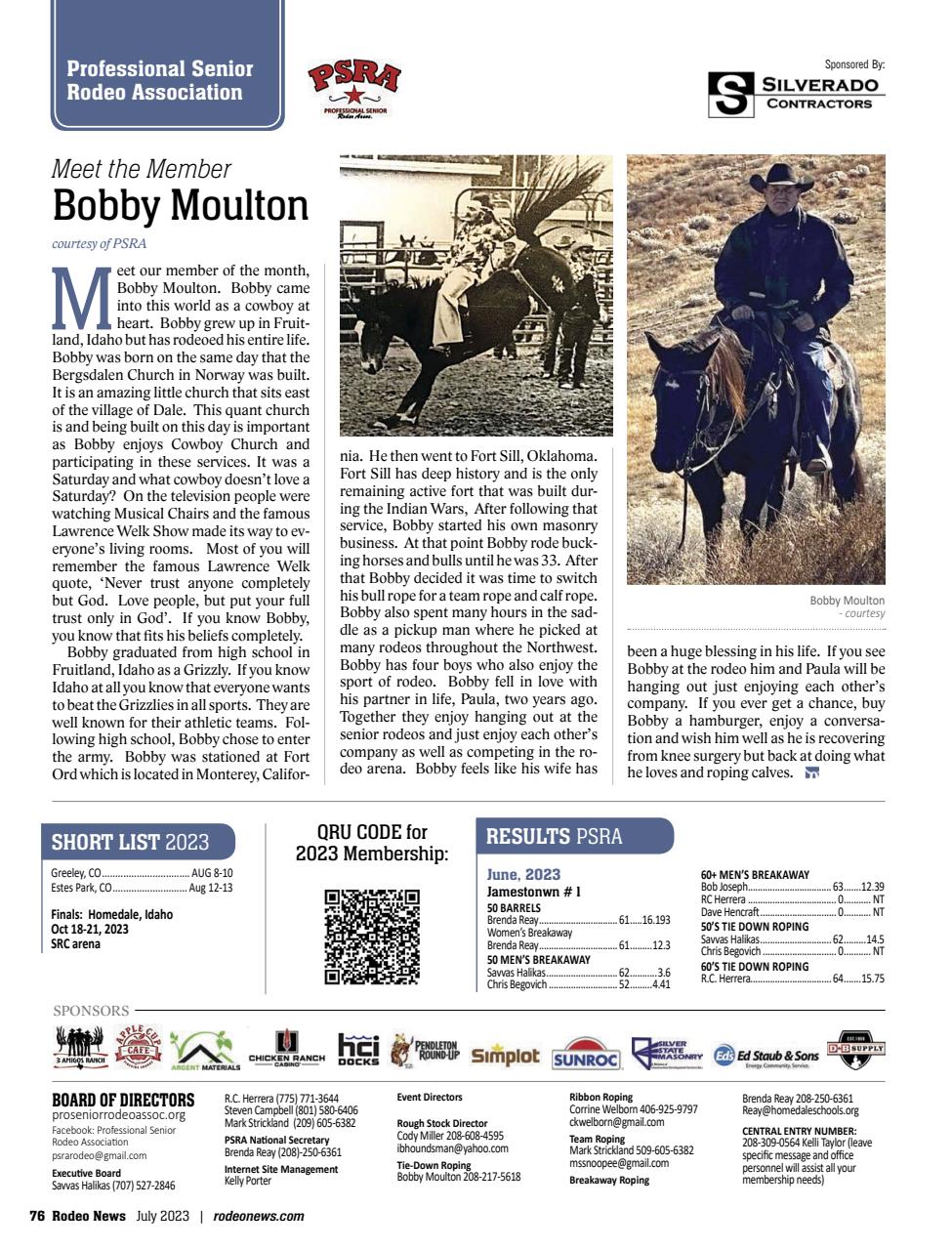 Rodeo Life Magazine - RN July 2023 Back Issue