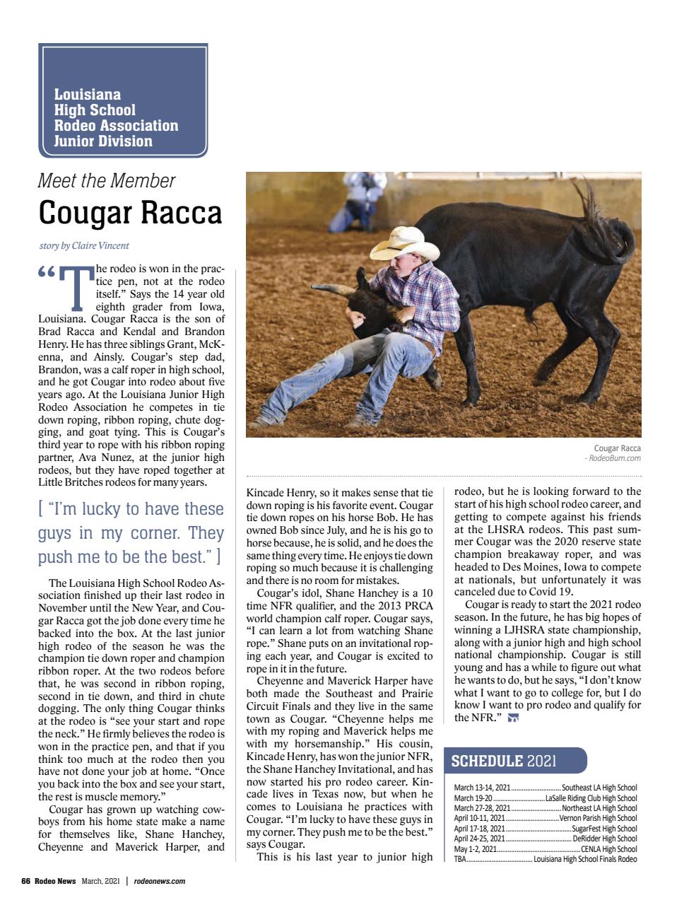 Rodeo Life Magazine - RN March 2021 Back Issue