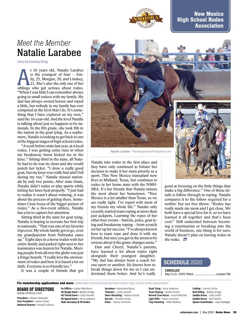 Rodeo Life Magazine - RN May 2020 Back Issue