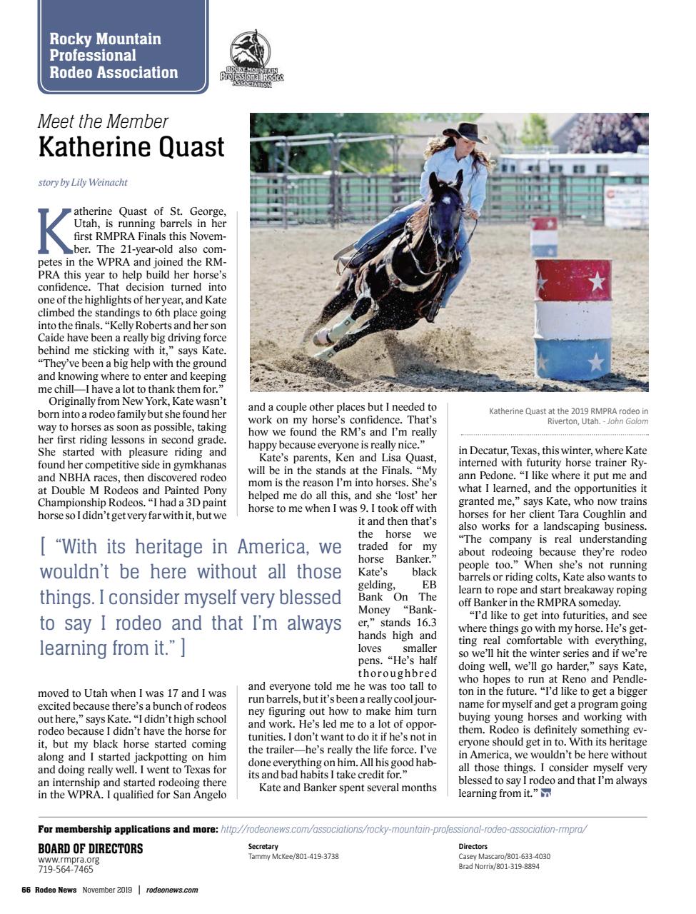 Rodeo Life Magazine - RN November 2019 Back Issue