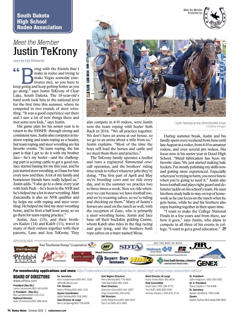 Rodeo Life Magazine - RN October 2019 Back Issue