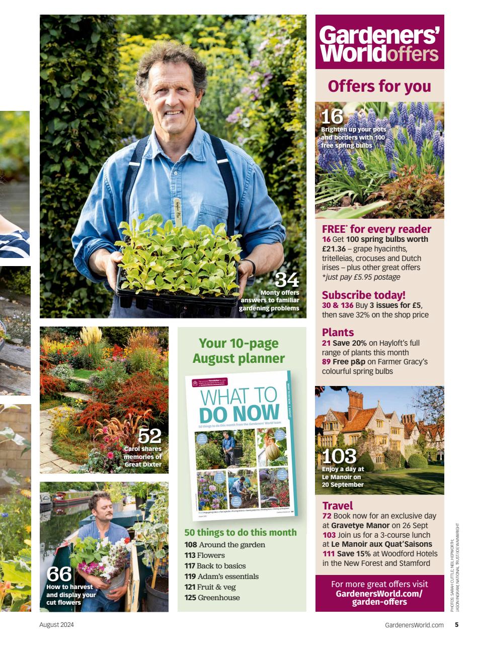 BBC Gardeners’ World Magazine Subscriptions and August 2024 Issue