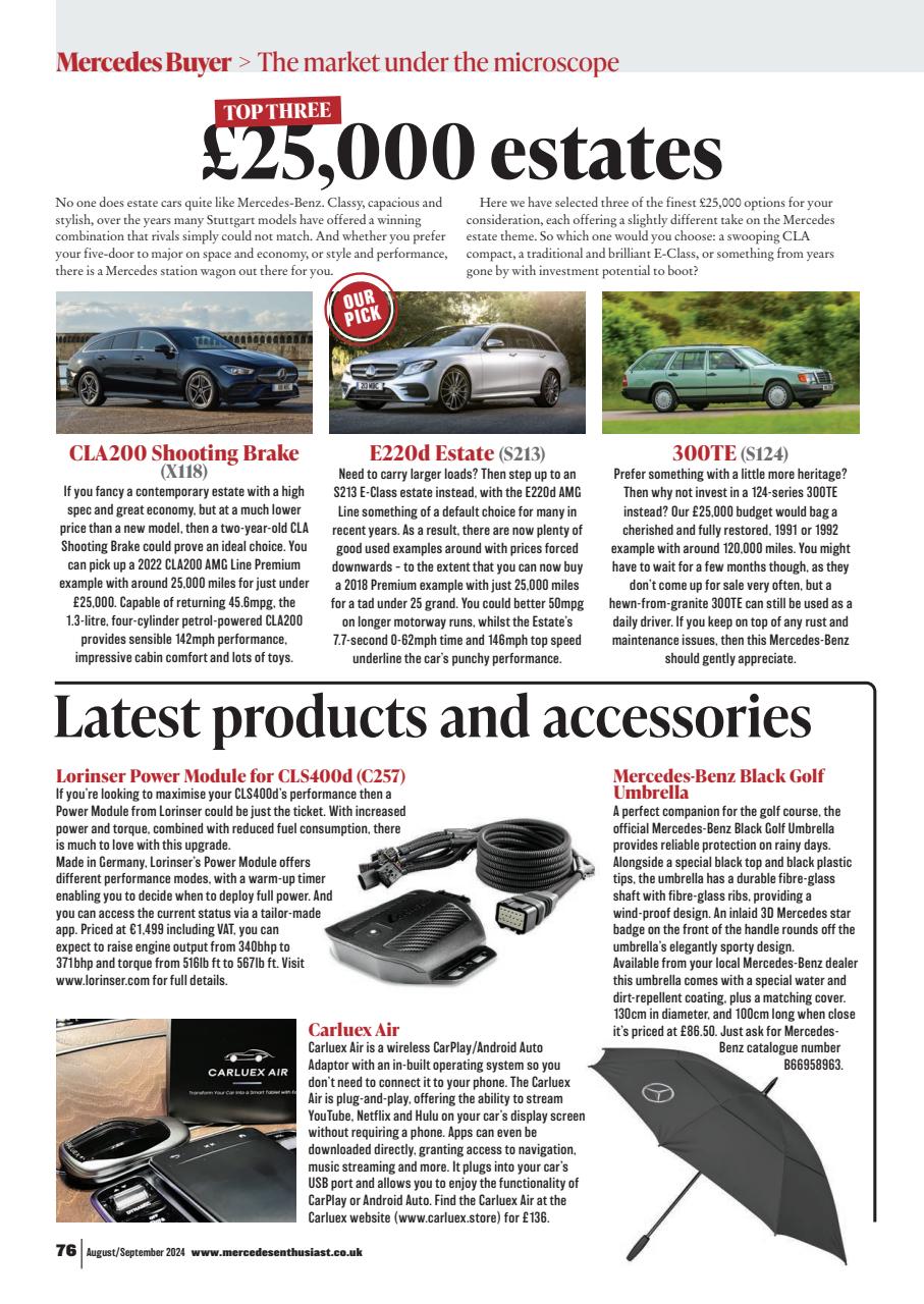 Mercedes Enthusiast Magazine - August/September 2024 Back Issue