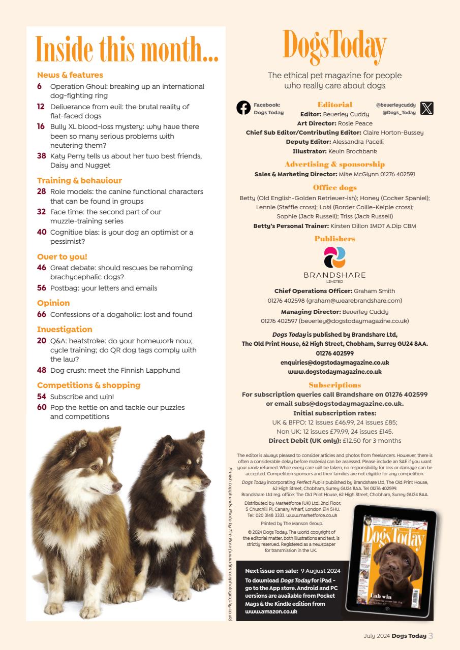 Dogs Today Magazine Subscriptions and July 2024 Issue