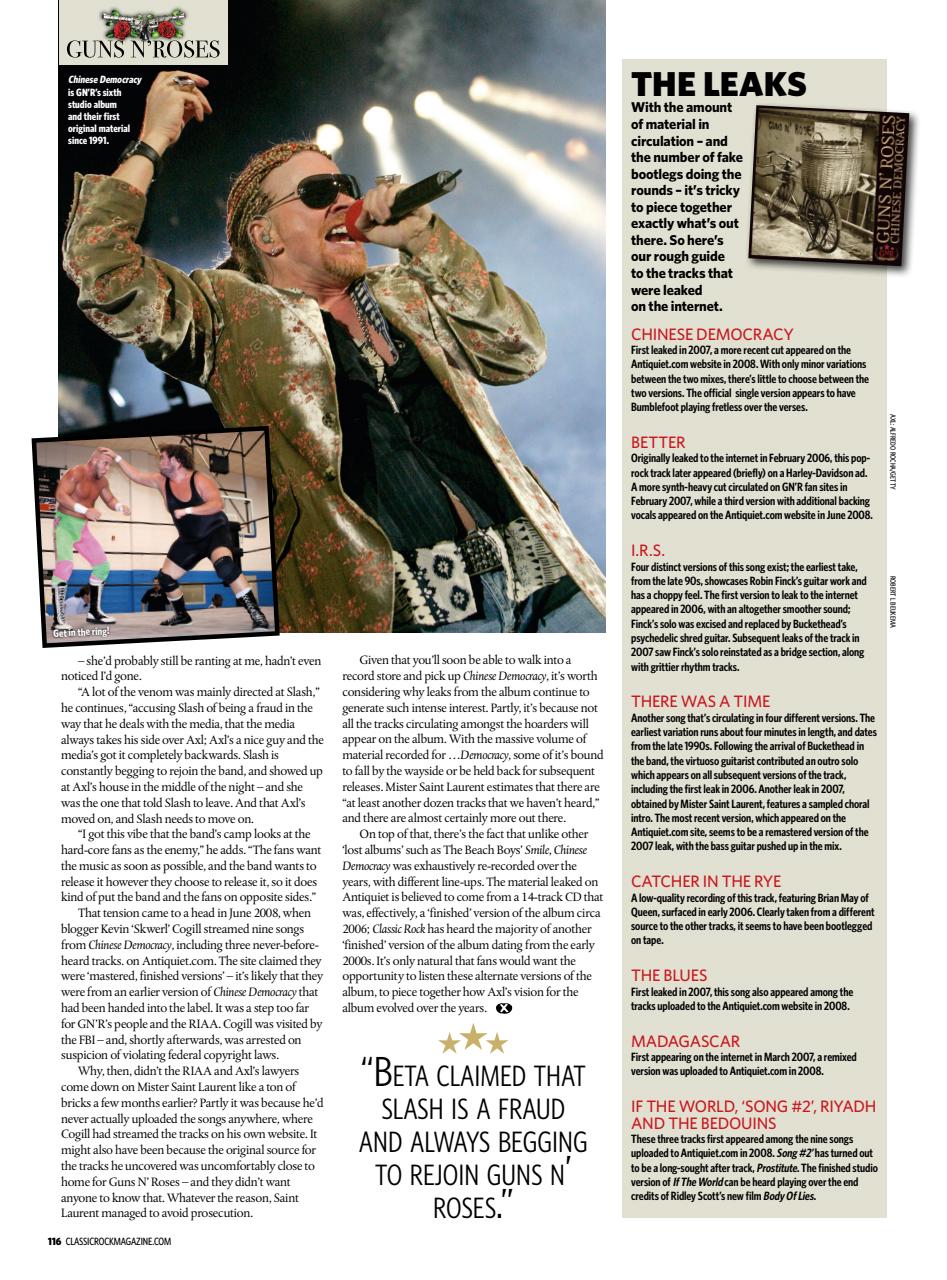 Music Magazine - Classic Rock Special: Guns N' Roses Seventh Edition ...