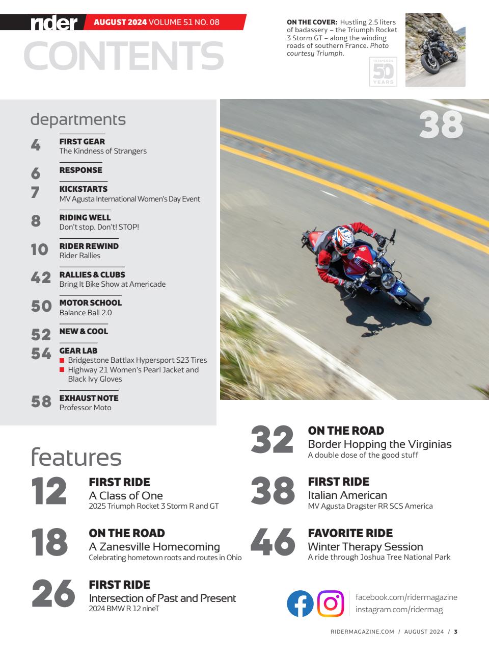 Rider Magazine - August 2024 Back Issue