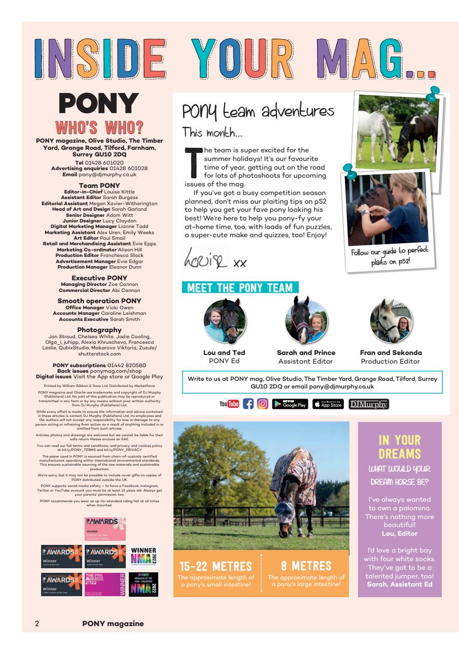 Pony Magazine Subscriptions and PONY Magazine – September 2024 Issue