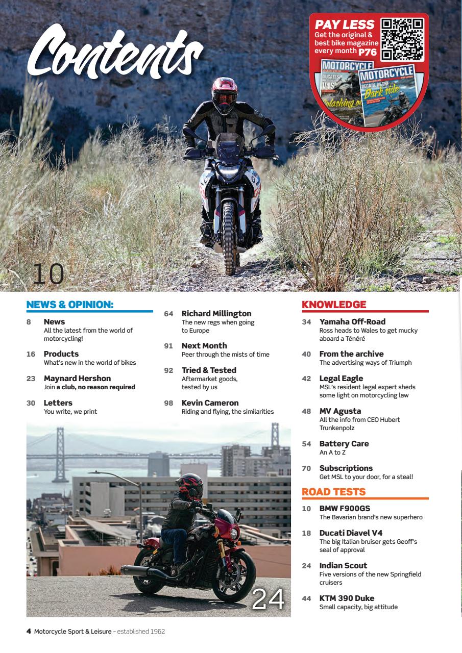 Motorcycle Sport & Leisure Magazine - September 2024 Back Issue