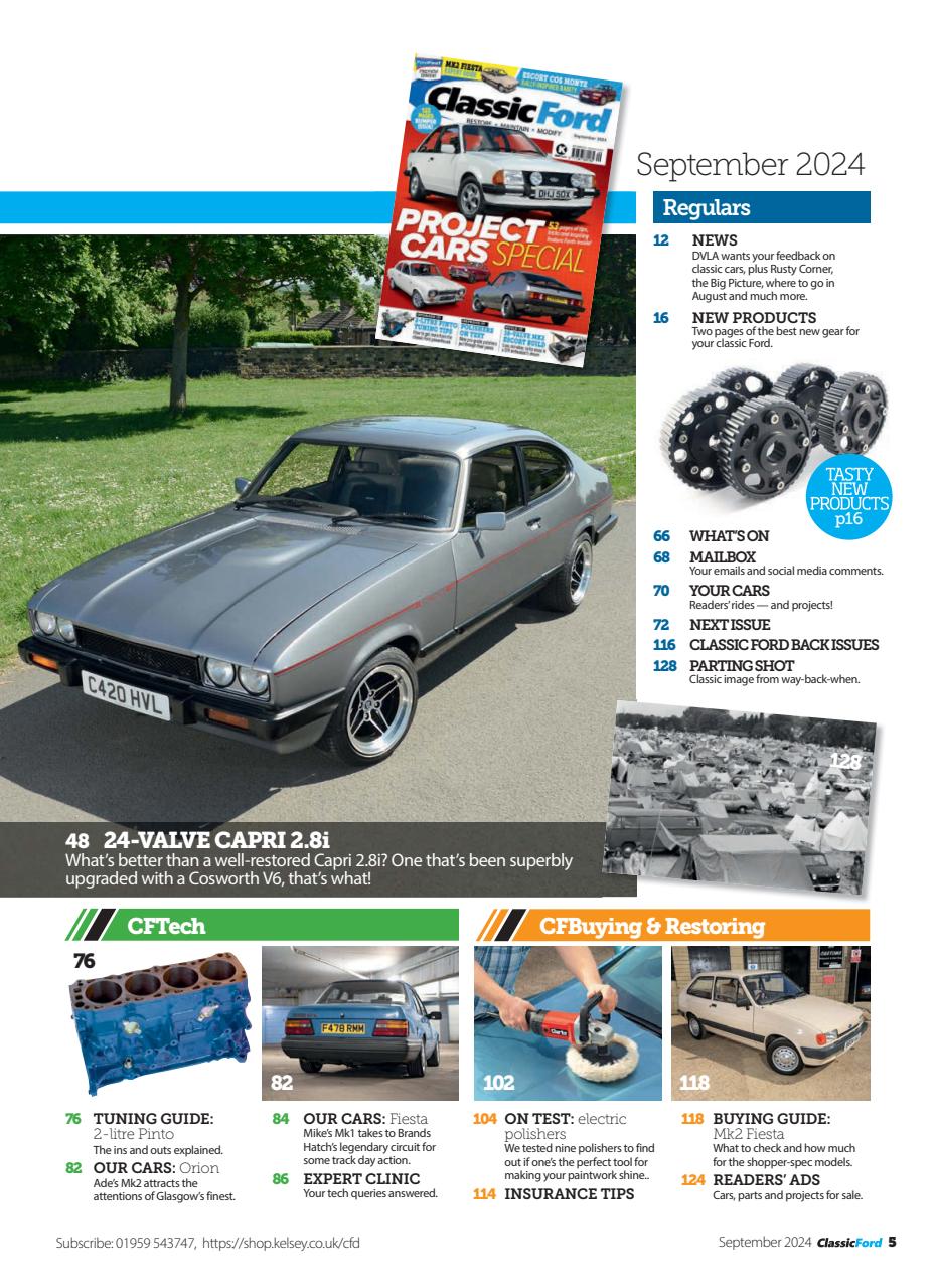 Classic Ford Magazine Subscriptions and Sep-24 Issue