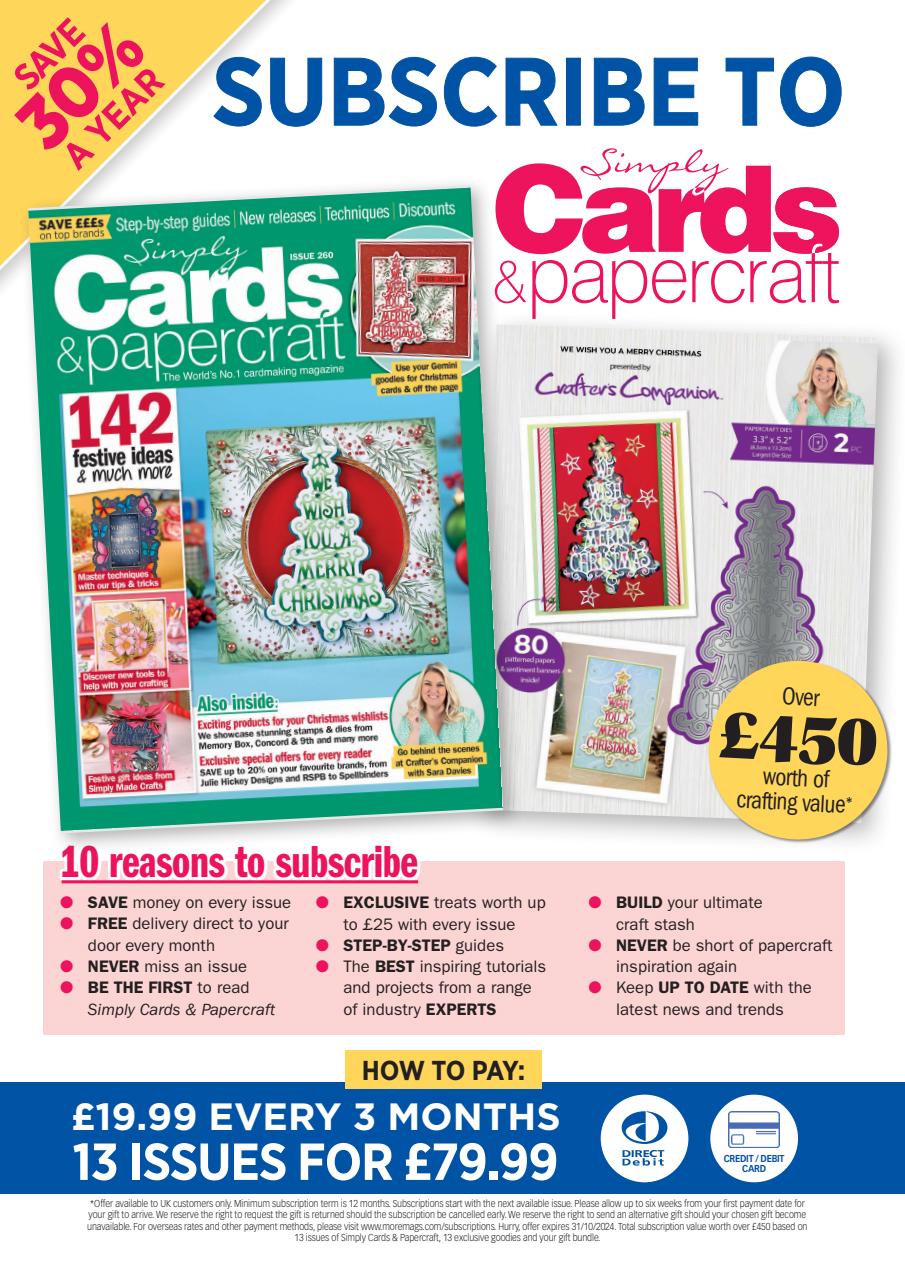 Simply Cards & Papercraft Magazine Subscriptions and Issue 260 Issue