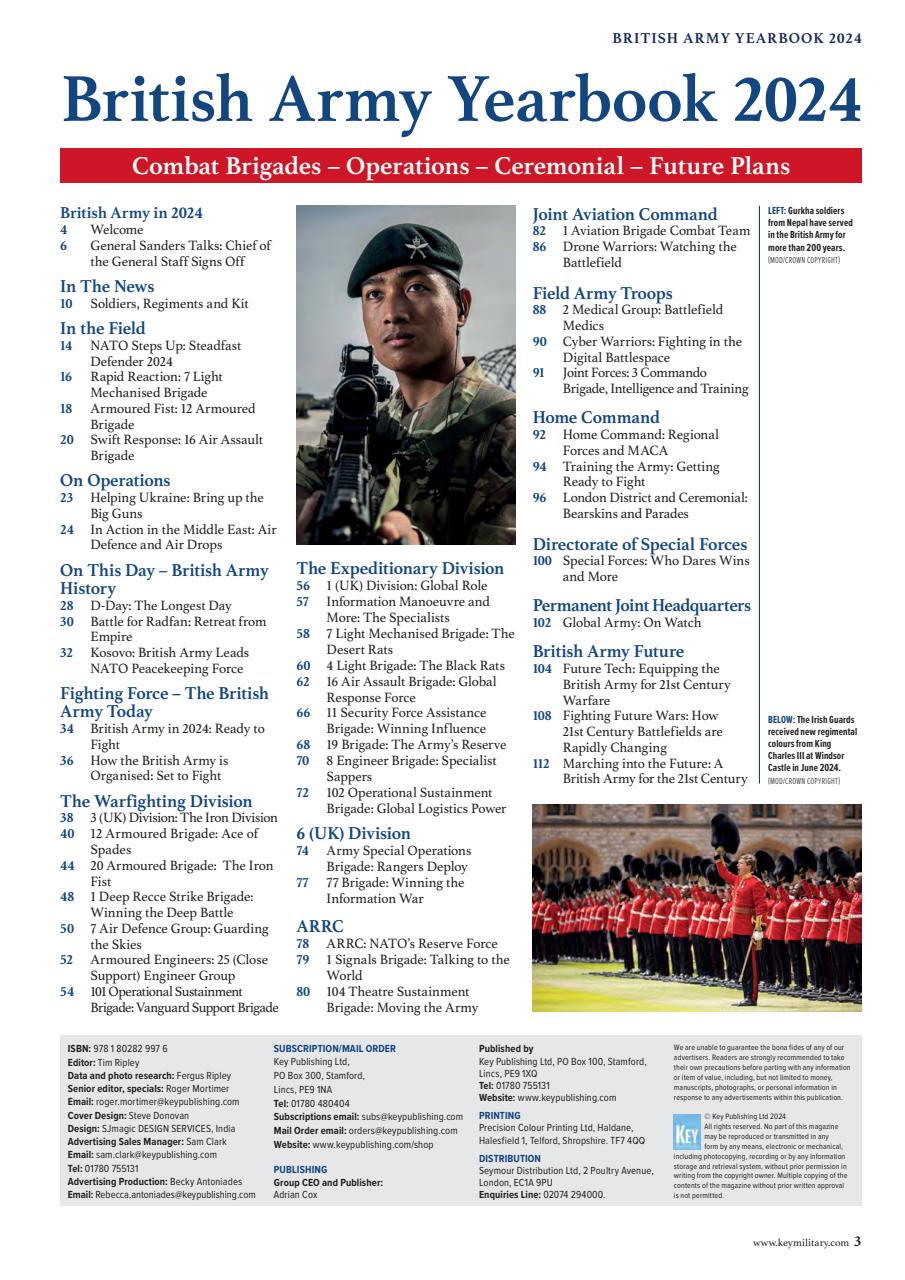Aviation Specials Magazine - British Army Yearbook 2024 Back Issue Aviation Specials Magazine - British Army Yearbook 2024 Back Issue