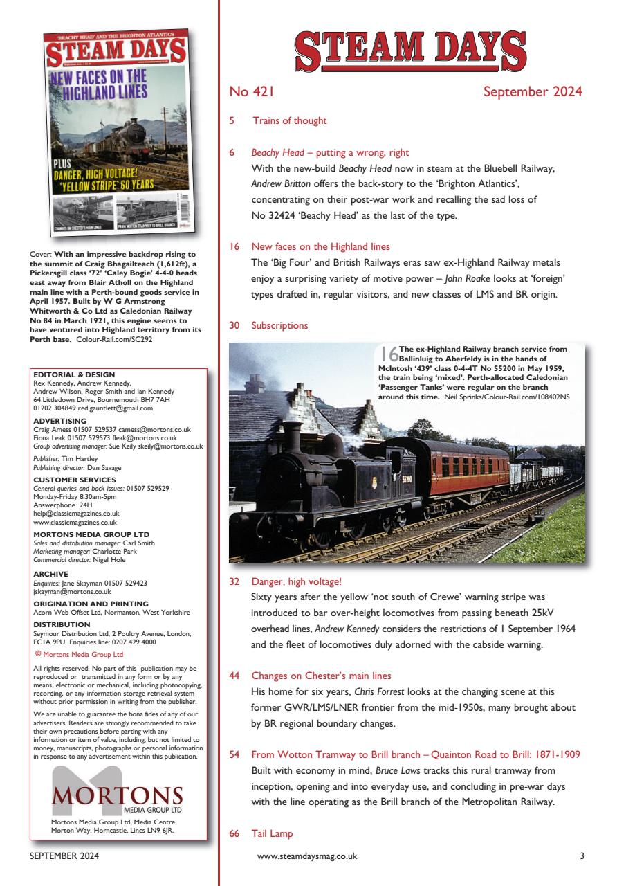 Steam Days Magazine Subscriptions and September 2024 Issue