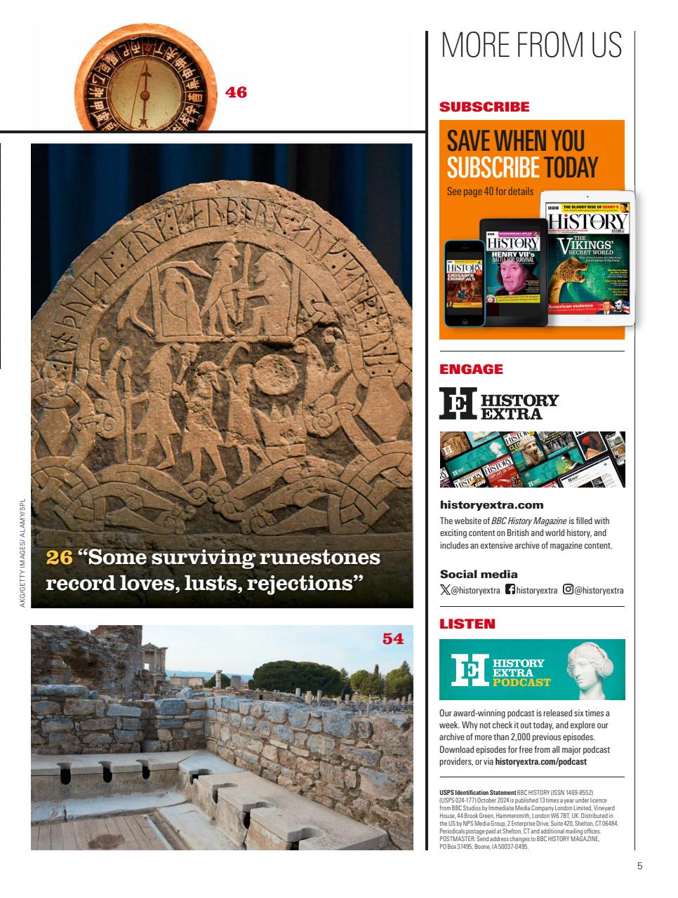 BBC History Magazine Subscriptions and October 2024 Issue