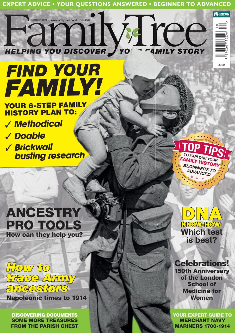 Family Tree Magazine Subscriptions and October 2024 Issue