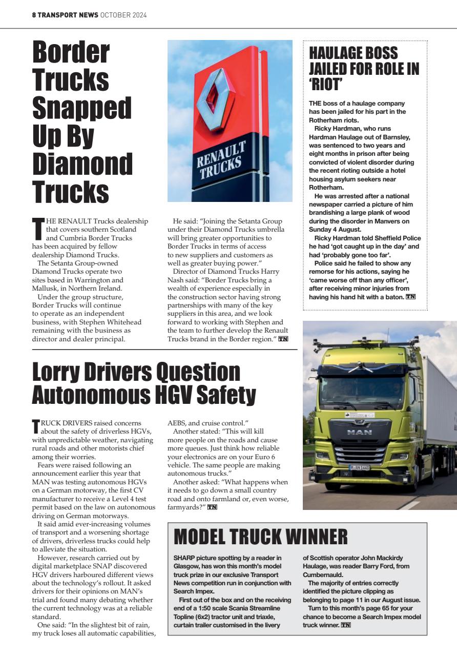 Transport News Magazine - Transport News October 2024 Back Issue