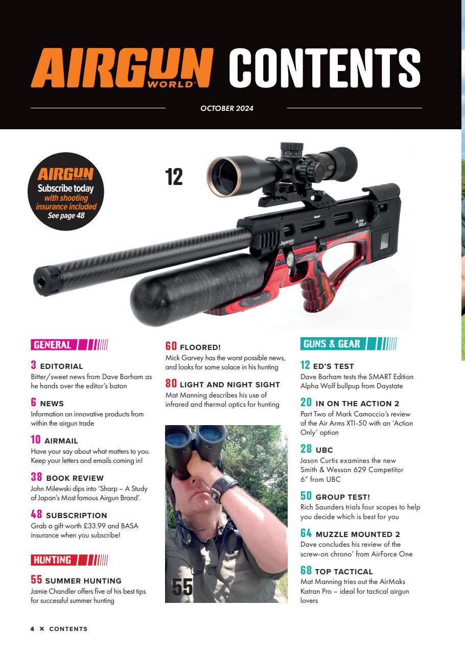 Airgun World Magazine Subscriptions and October 2024 Issue