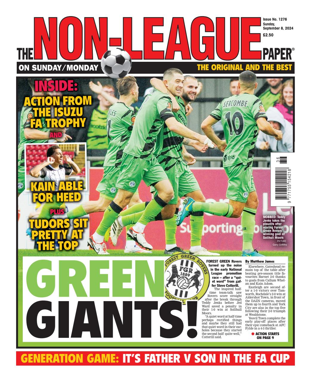 The Non-League Football Paper Magazine - 8th September 2024 Back Issue