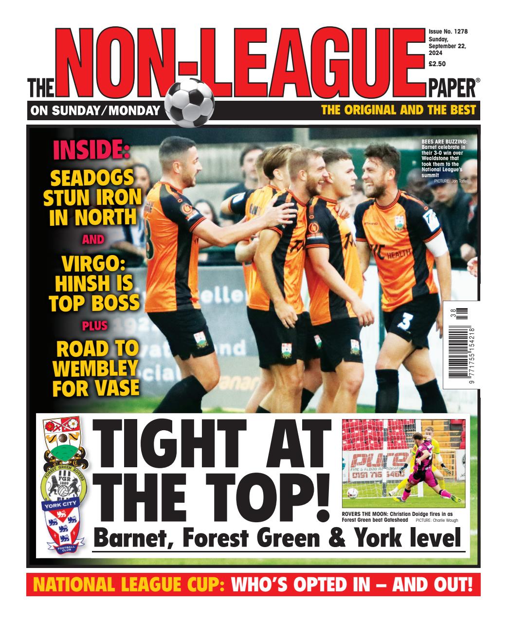 The Non-League Football Paper Magazine - 22nd September 2024 Back Issue