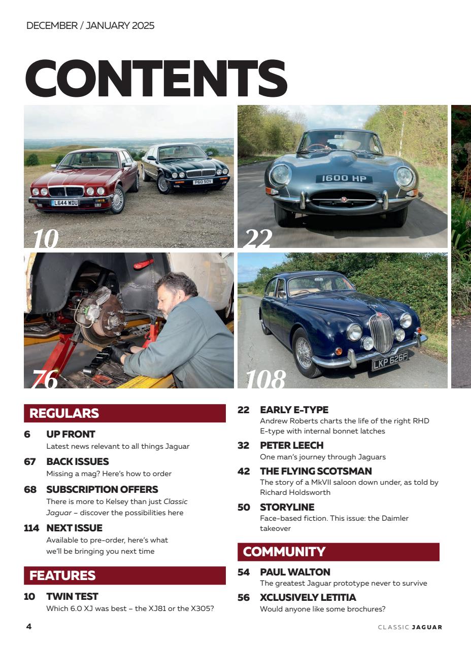 Classic Jaguar Magazine Suscripciones y Dec 24 /Jan 25 edición