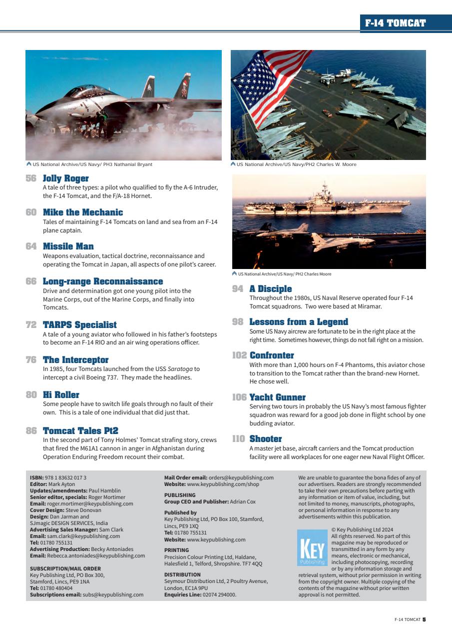 Combat Aircraft Journal Magazine - F-14 Tomcat Special Issue